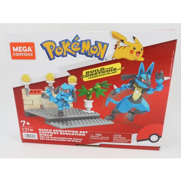 Mega | Toys | Mega Construx Pokemon Riolu Evolution Lucario Hhy94 31pc ...